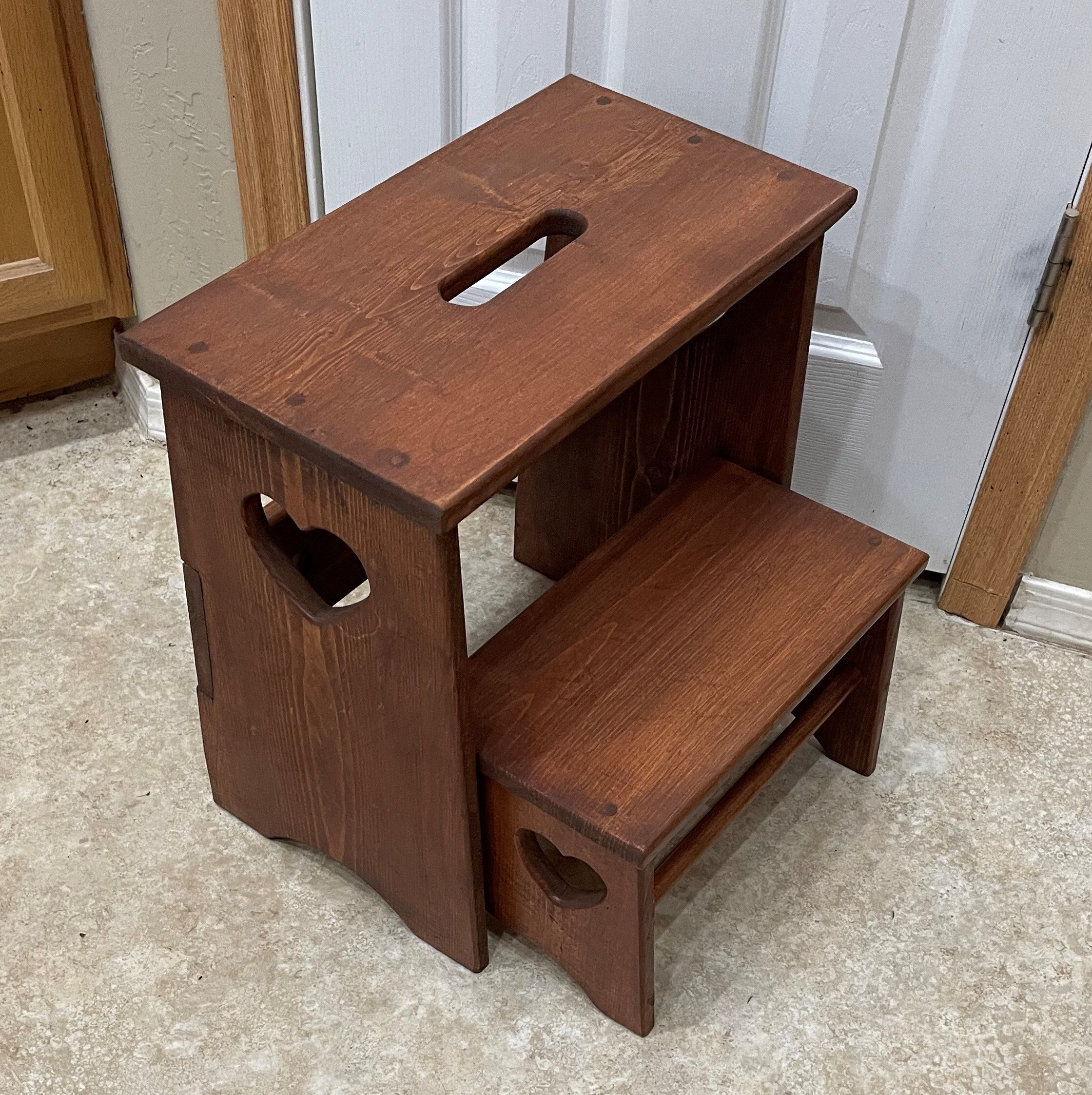 Farmhouse Step Stool Two Step-step Stool Wood Step Stool - Etsy