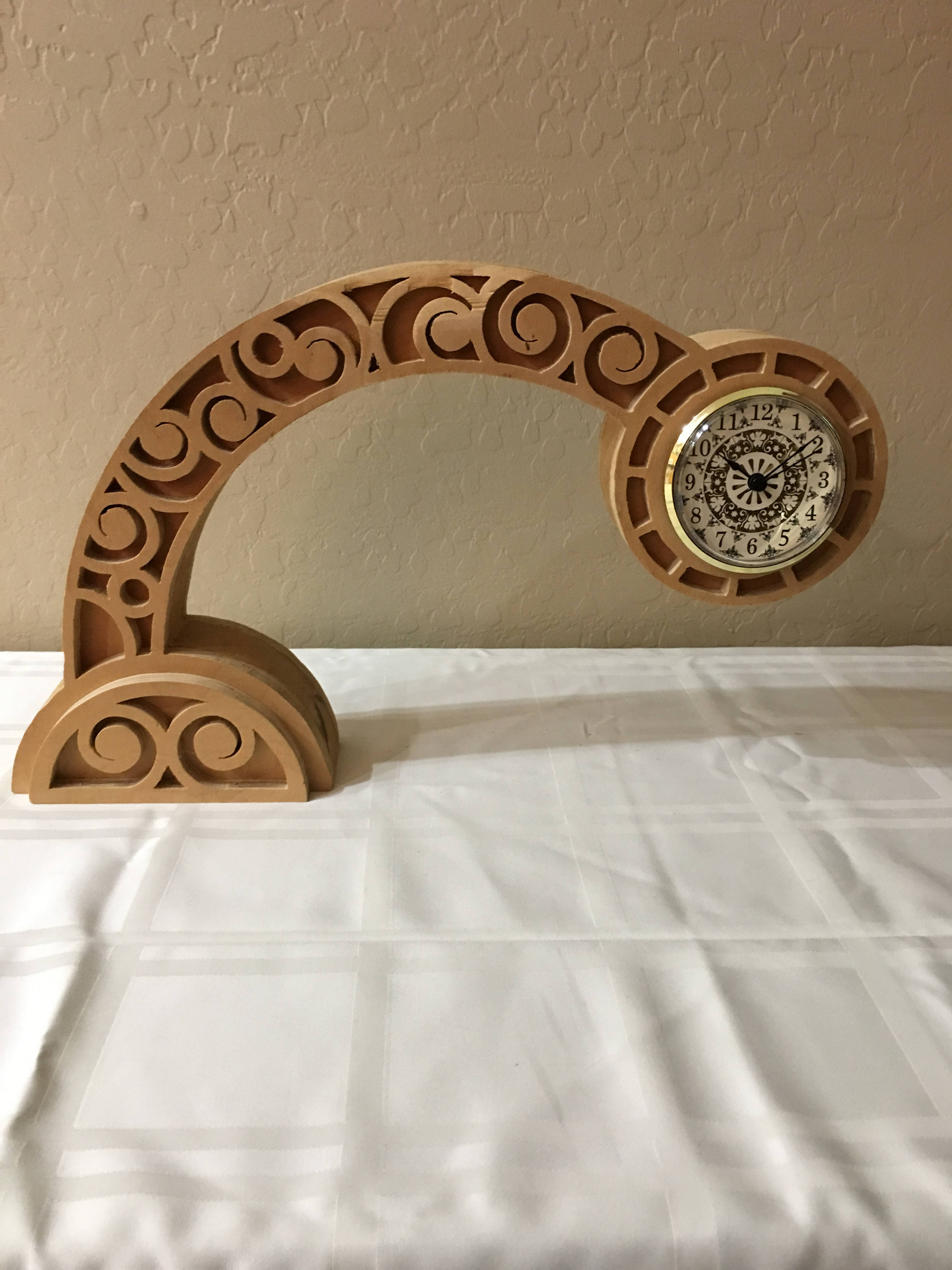 Clock Bent clock Decorative clock Table clock Mantle | Etsy