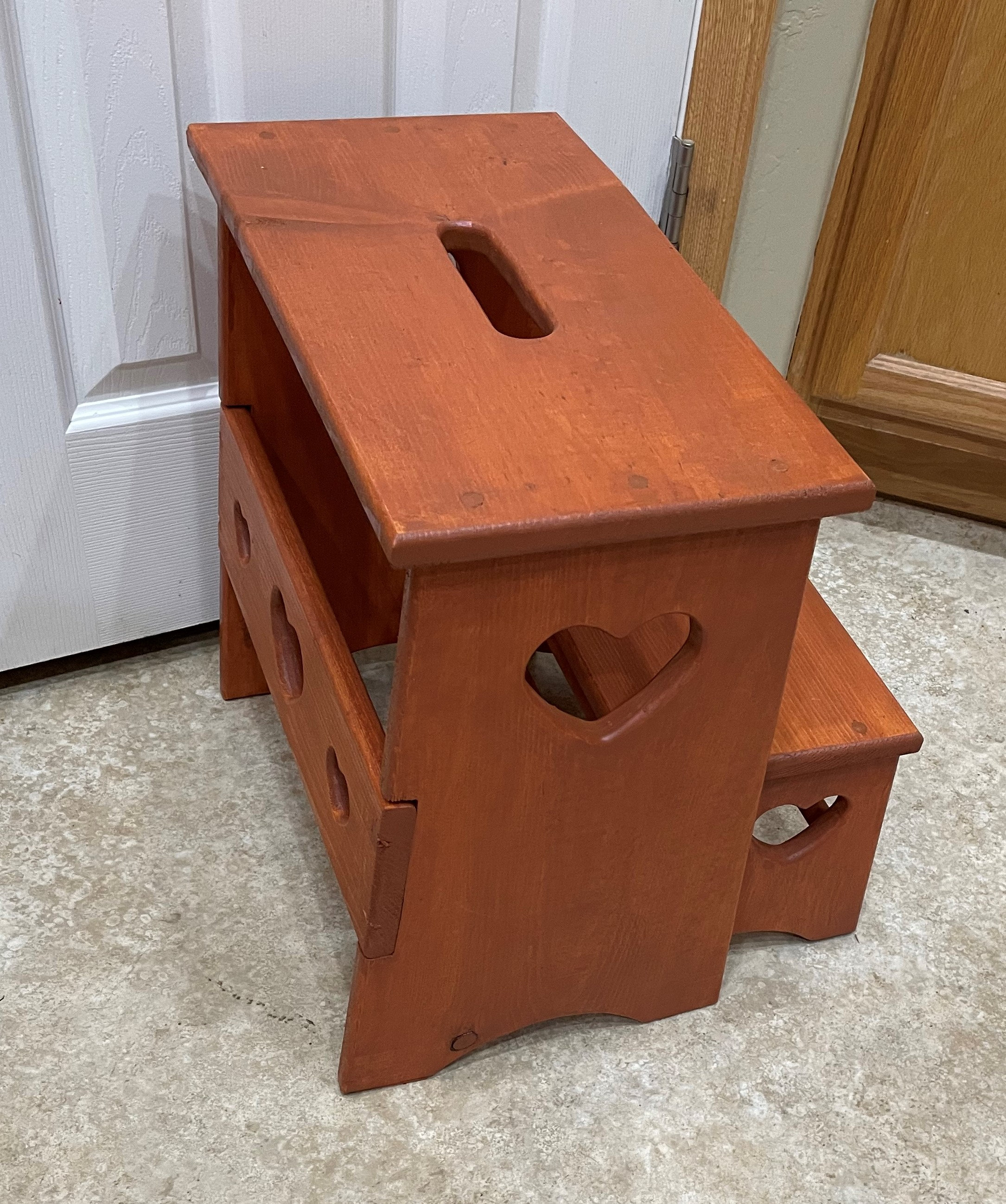 Kitchen Step Stool, Folding Step Stool, Two Step-step Stool, Wood Step ...
