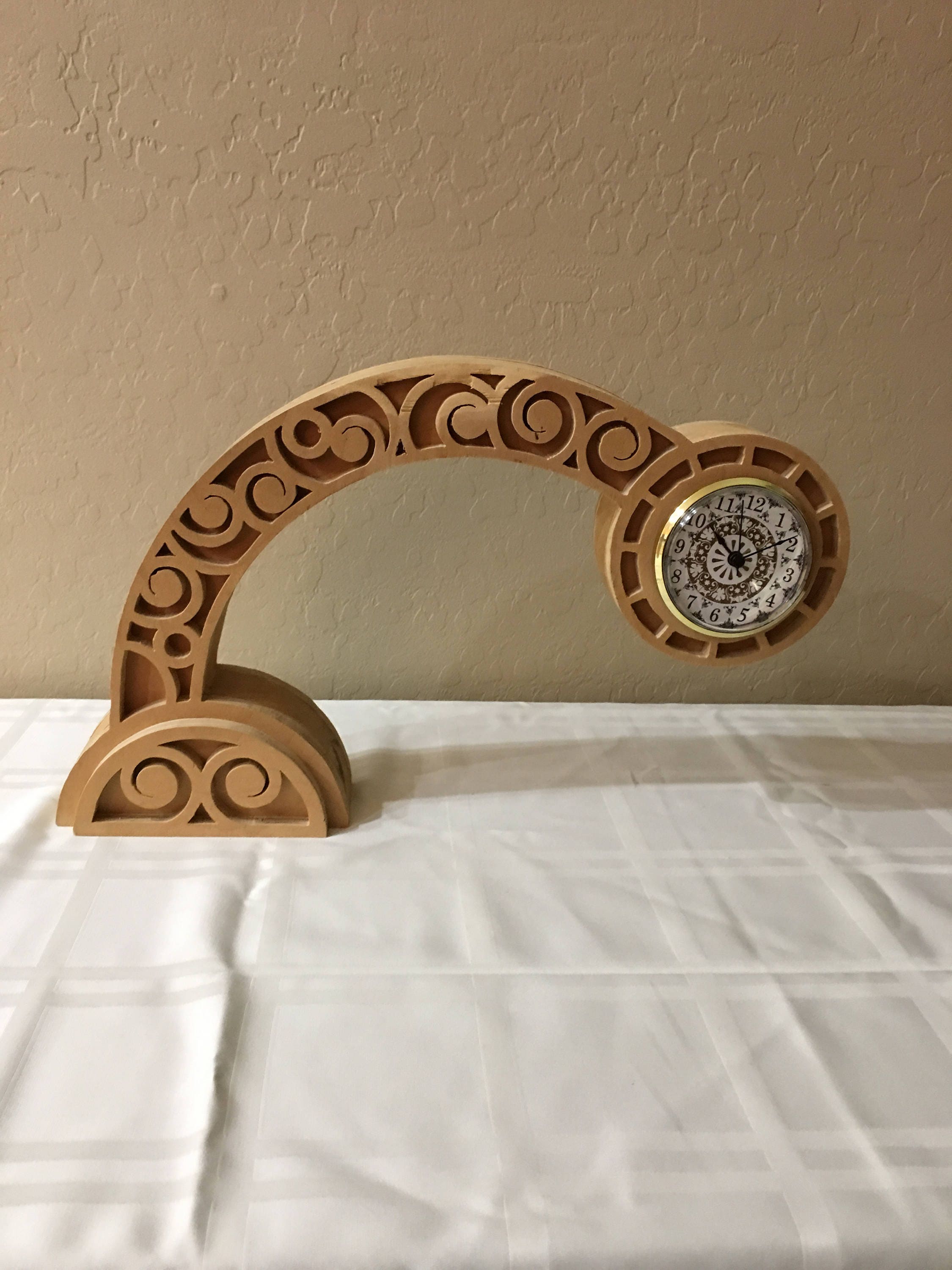 Clock Bent clock Decorative clock Table clock Mantle | Etsy