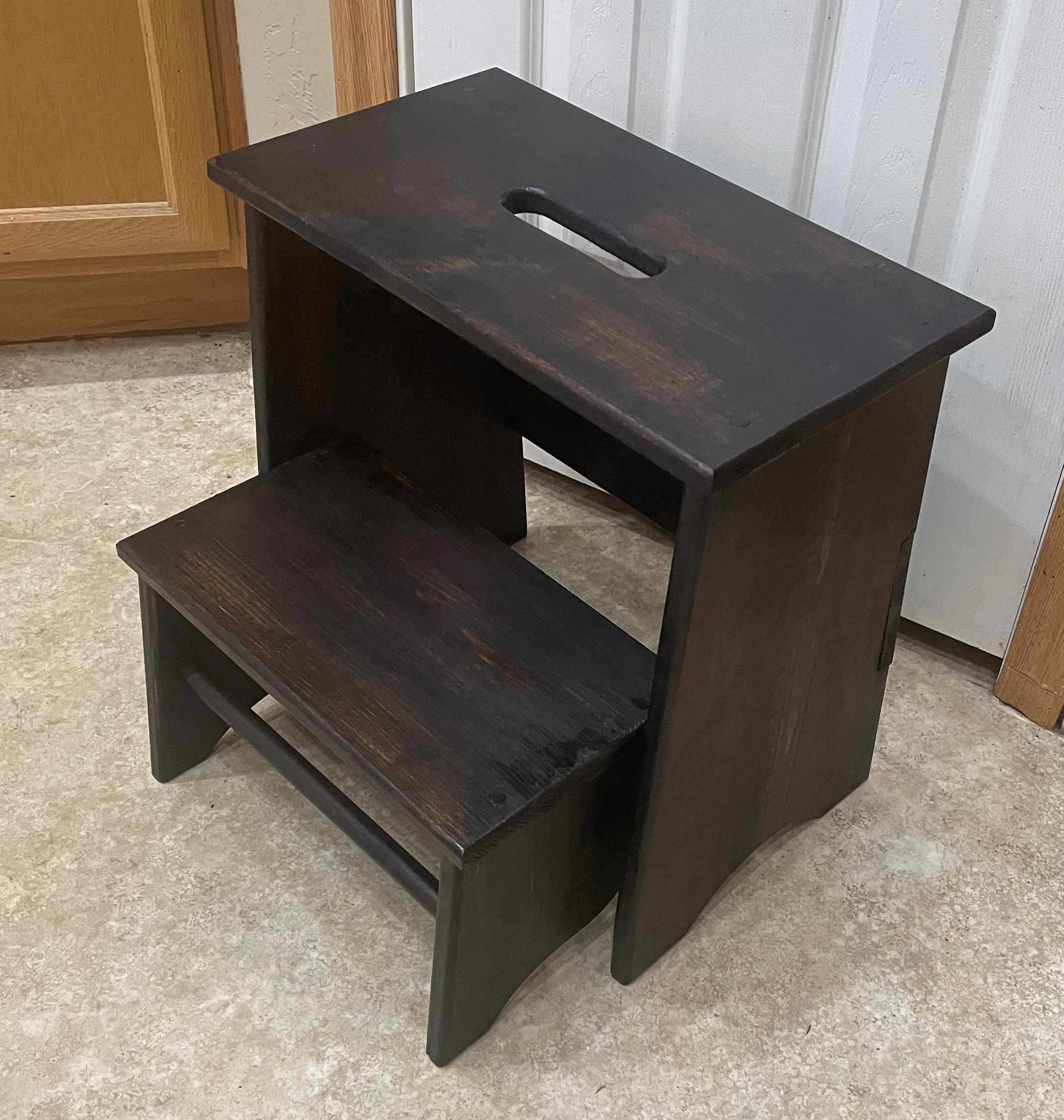 Farmhouse Step Stool Two Step-step Stool Wood Step Stool - Etsy