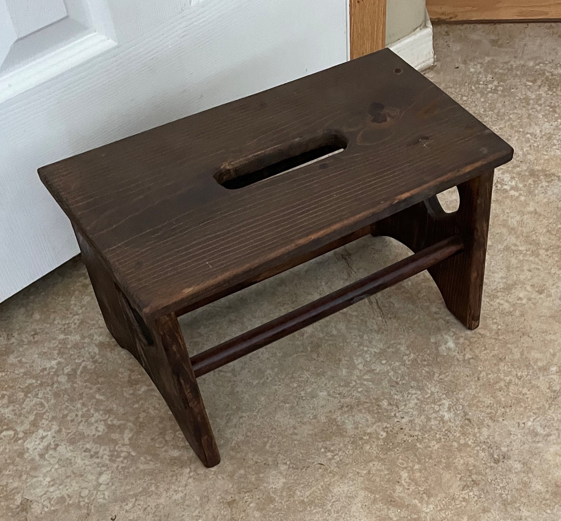 Child Step Stool, Wooden Step Stool, Step Stool, Handmade, Footstool ...