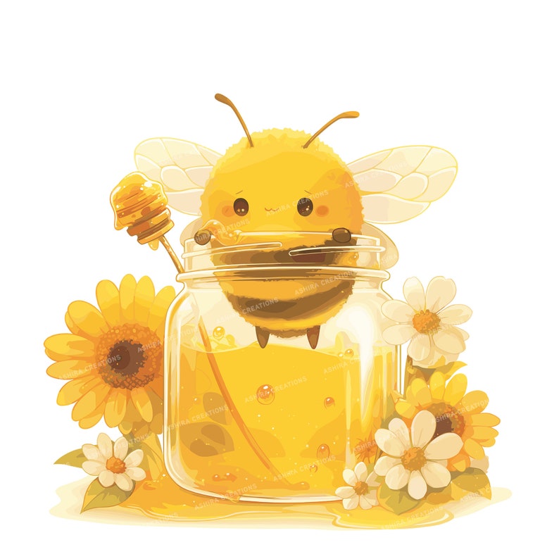 7 Honey Bee PNG Clipart Bee for School Crafts Bee Themed Decoration Bee Design Cute Insect for ...