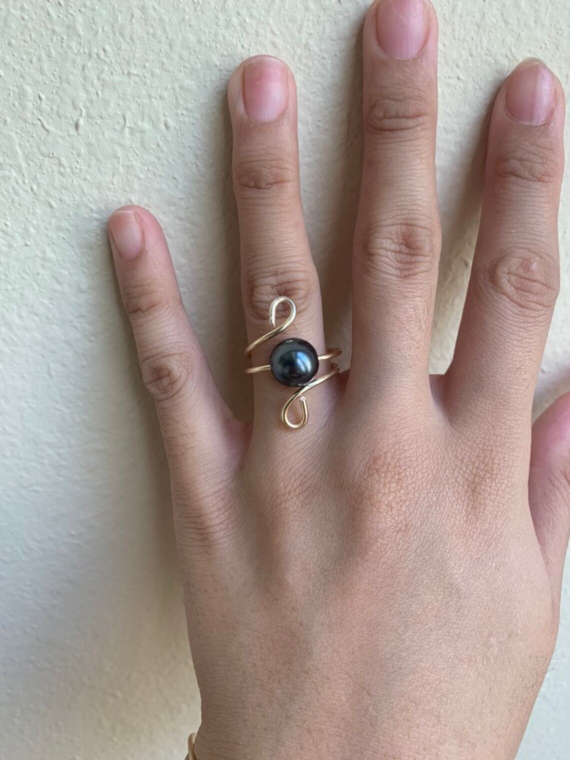 Tahitian Pearl Ring - Etsy