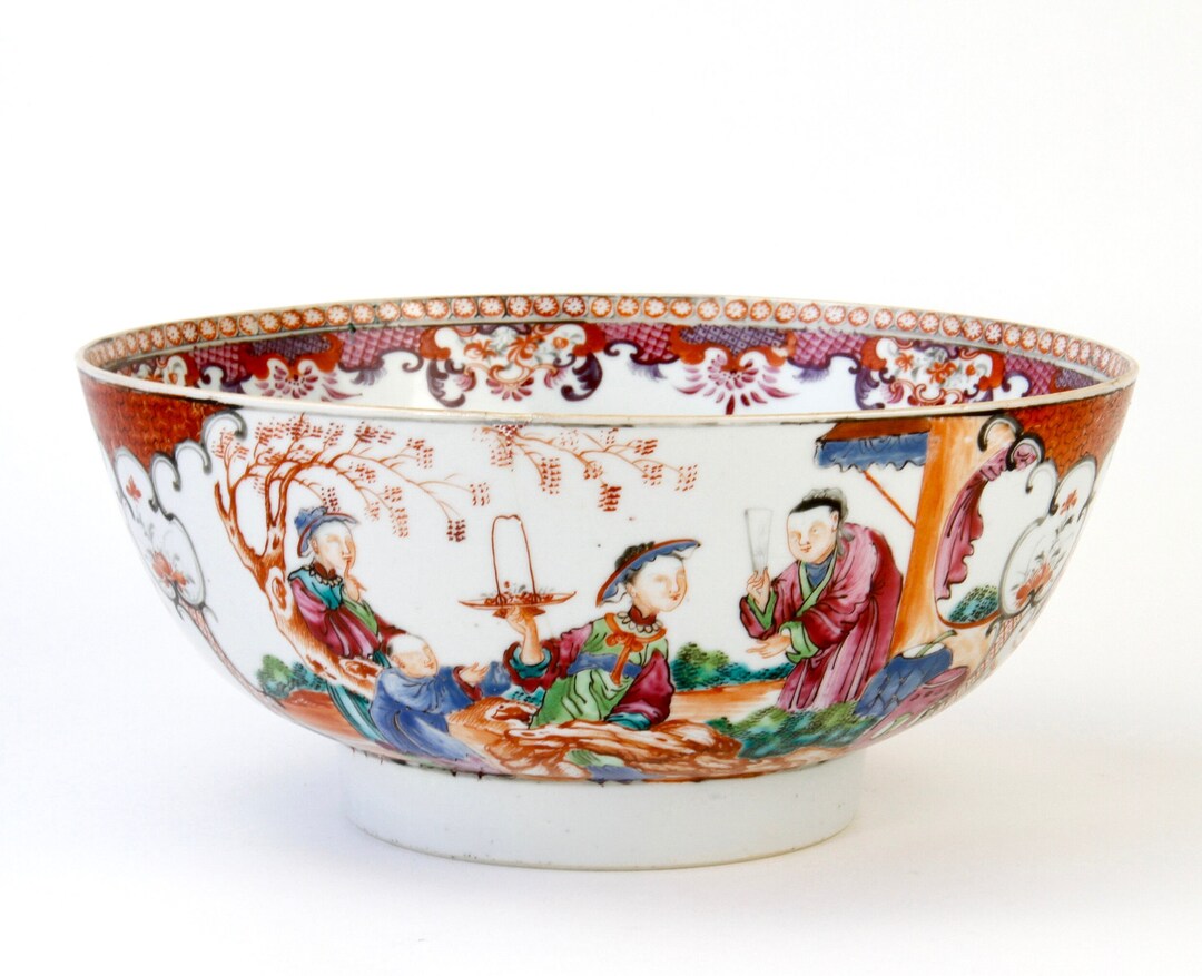Antique Chinese Export Porcelain Punch Bowl Qianlong Period - Etsy