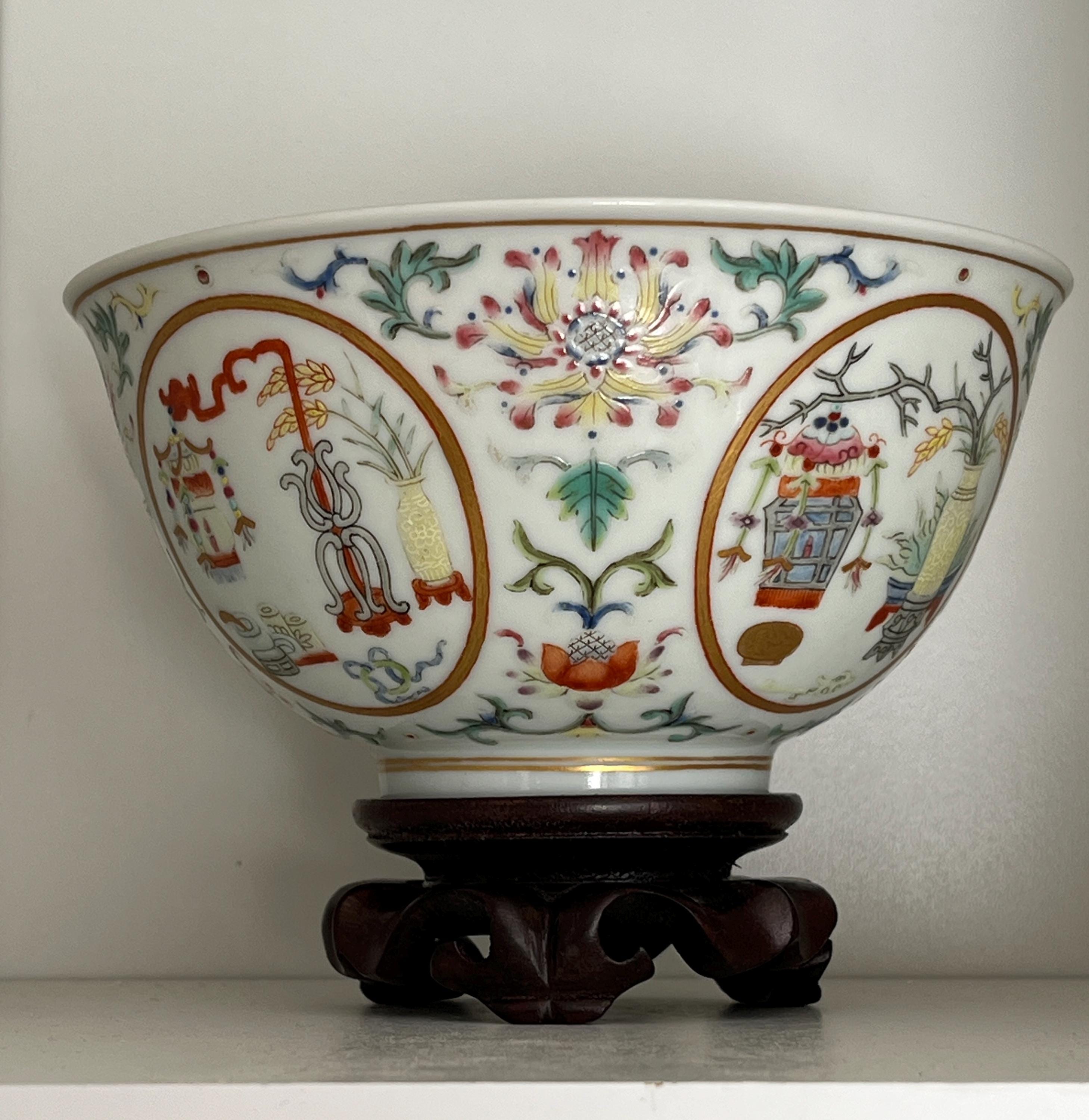 Antique Chinese Famille Rose Bowl Jiaqing Mark - Etsy