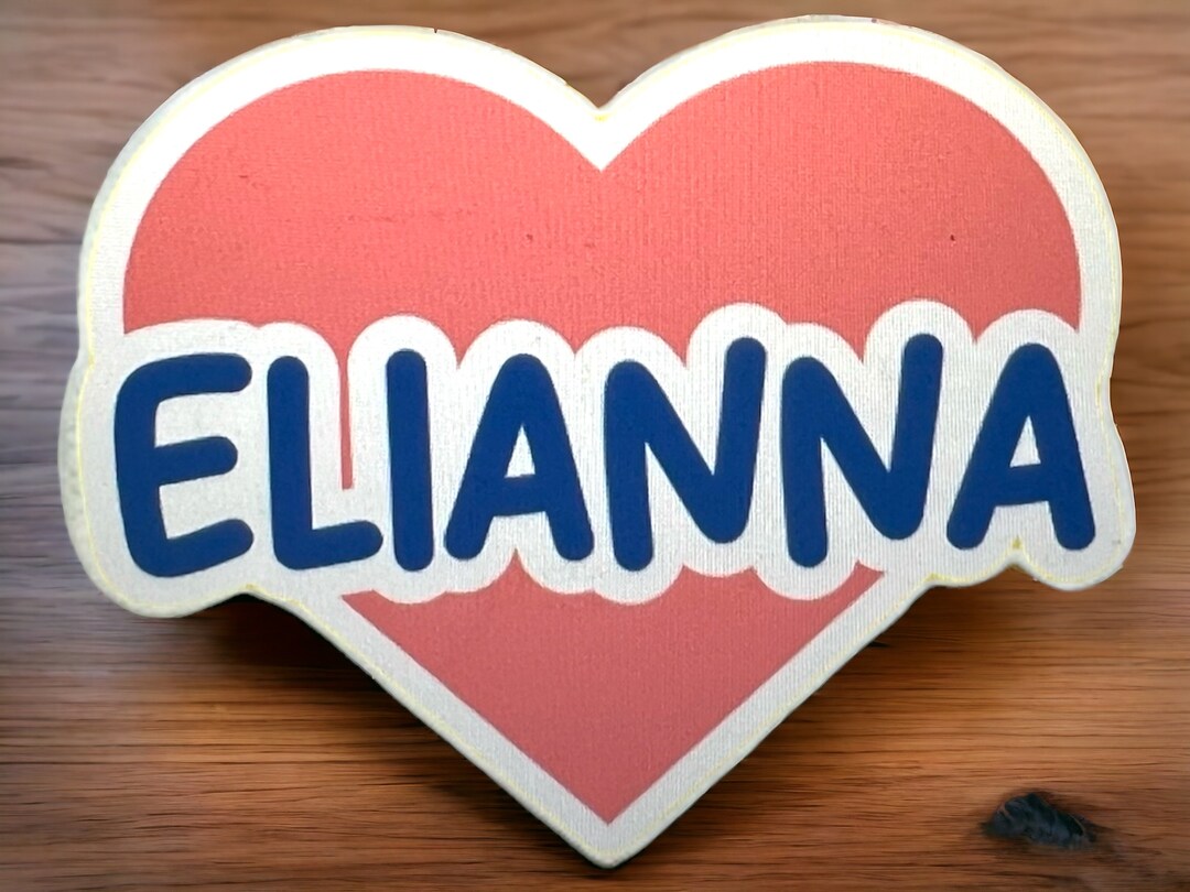 15 Stickers Heart Shape Name Stickers Personalized Custom Heart Labels ...