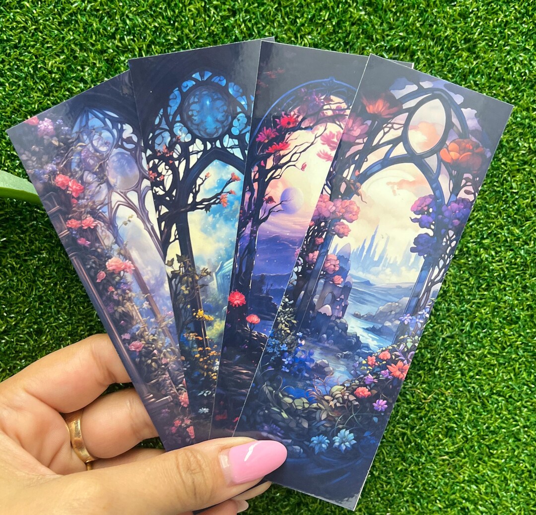 Mystical World Bookmark: Handmade Glossy Cardstock Reading Accessory - Etsy