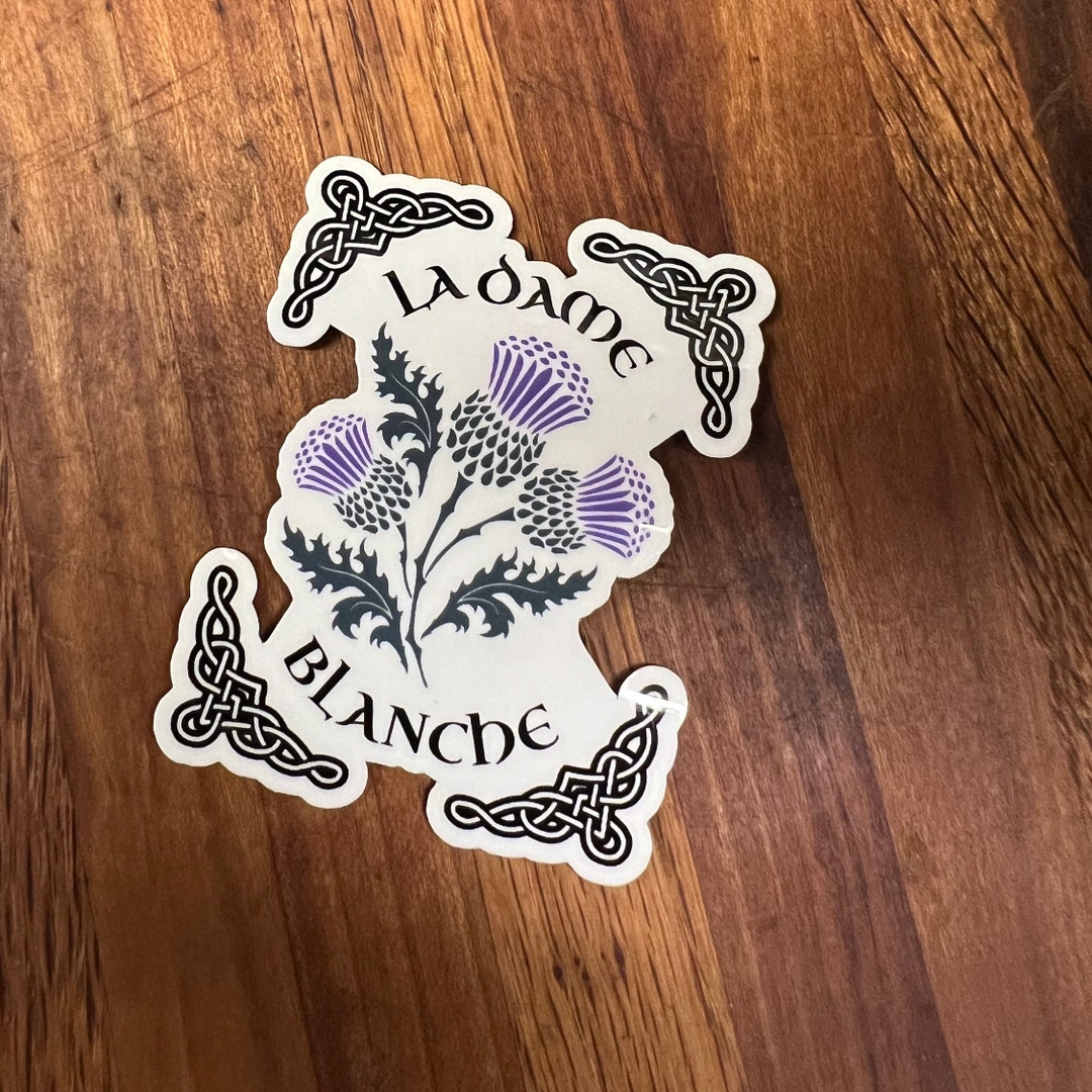 Claire Fraser La Dame Blanche Sticker, Outlander TV Show Inspired Decal ...