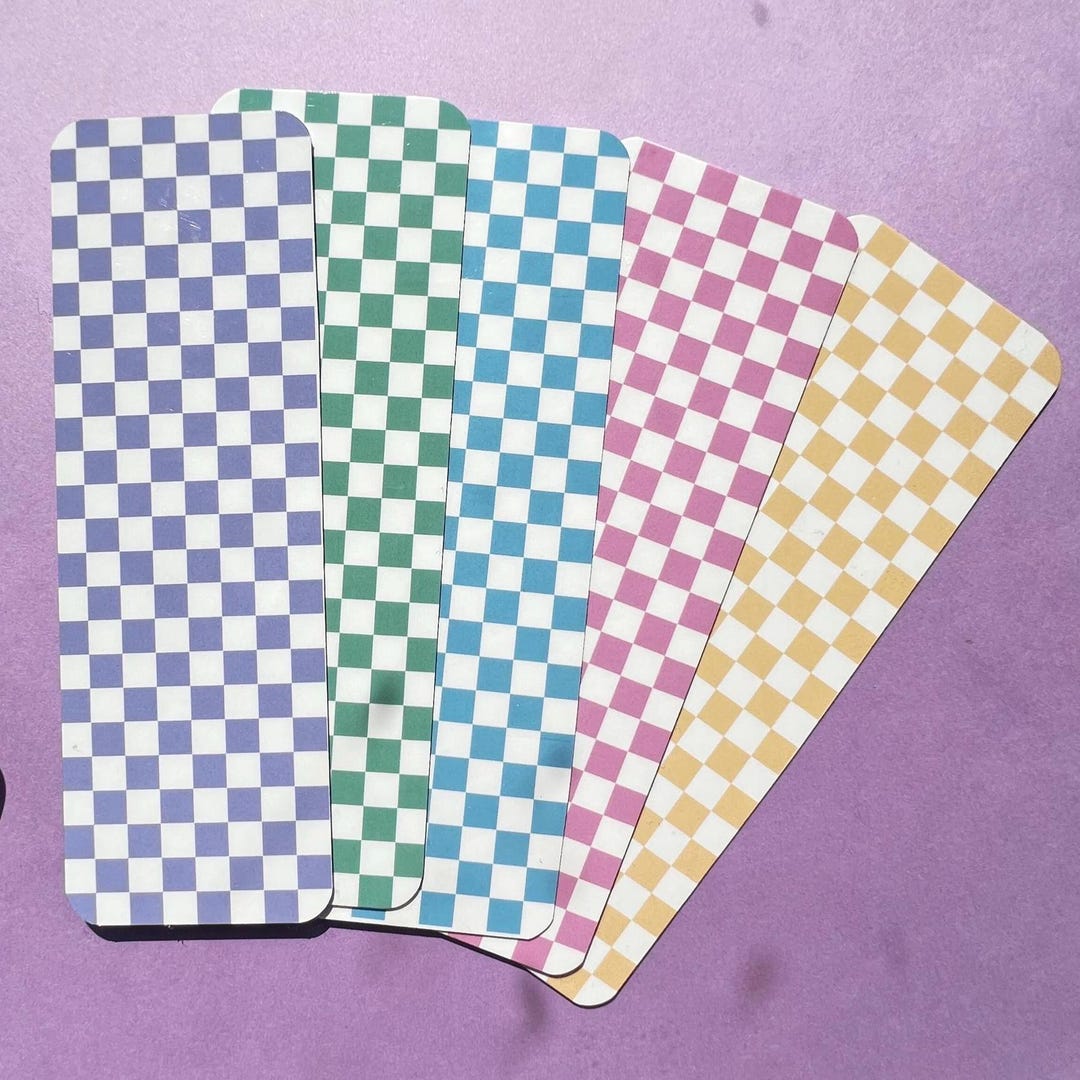 Checker Print Bookmark: Double Sided Classic Design - Etsy