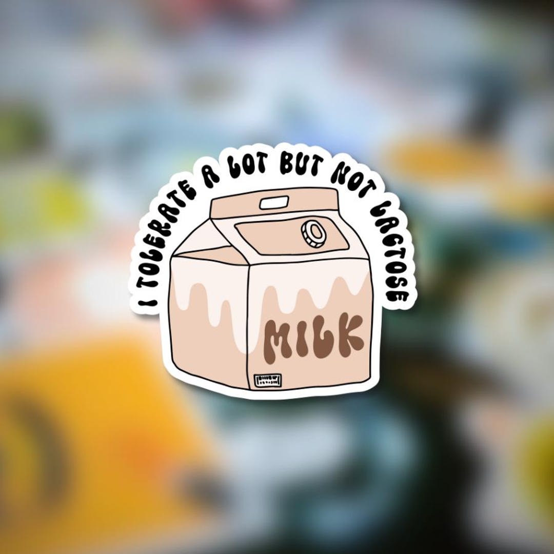 Lactose Intolerance Awareness Sticker: Dairy-free Vinyl Decal - Etsy