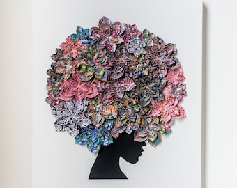 Afro Flower Art - Etsy