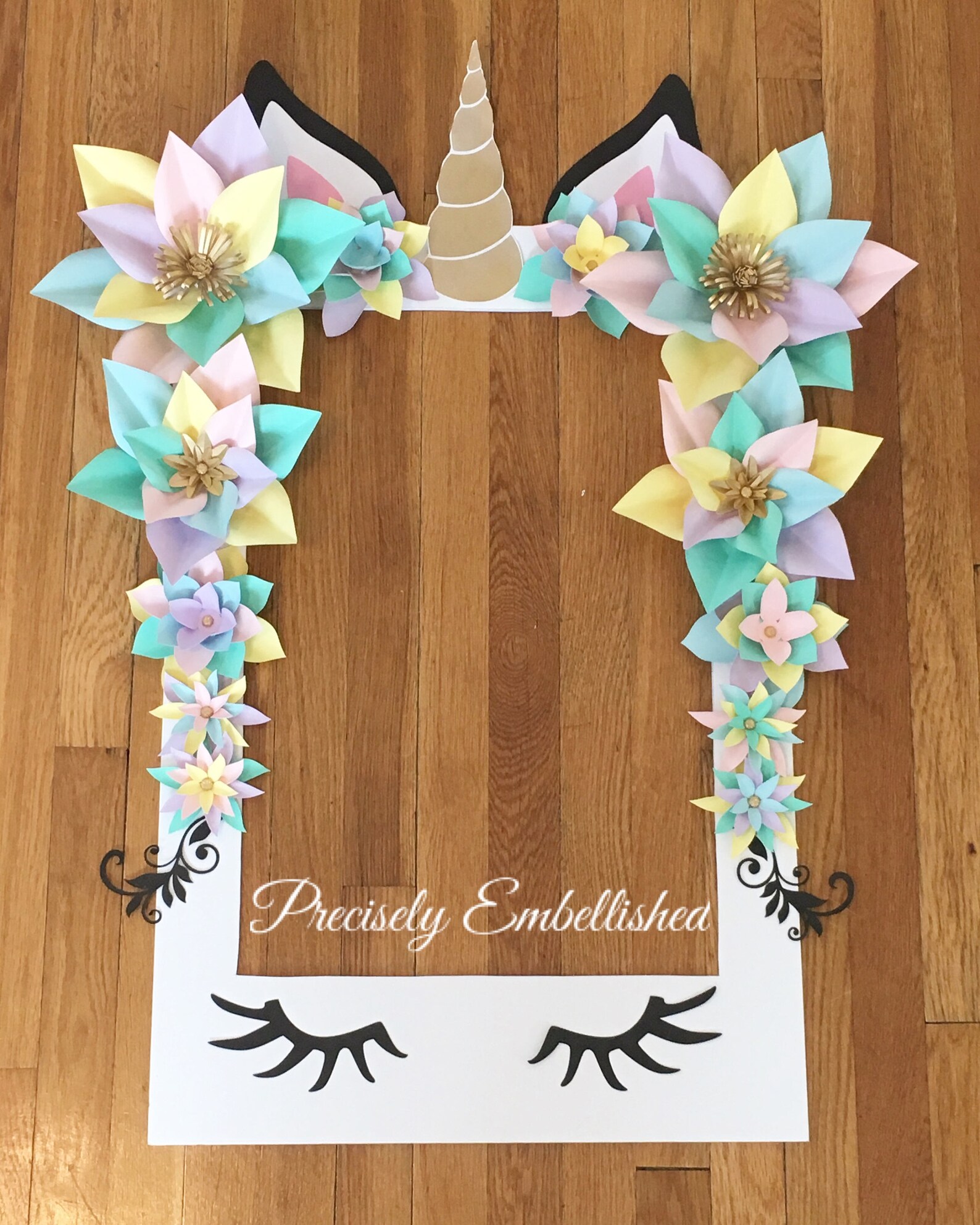 Unicorn Party Selfie Frame - Limited Edition - Unicorn Paper Flowers ...