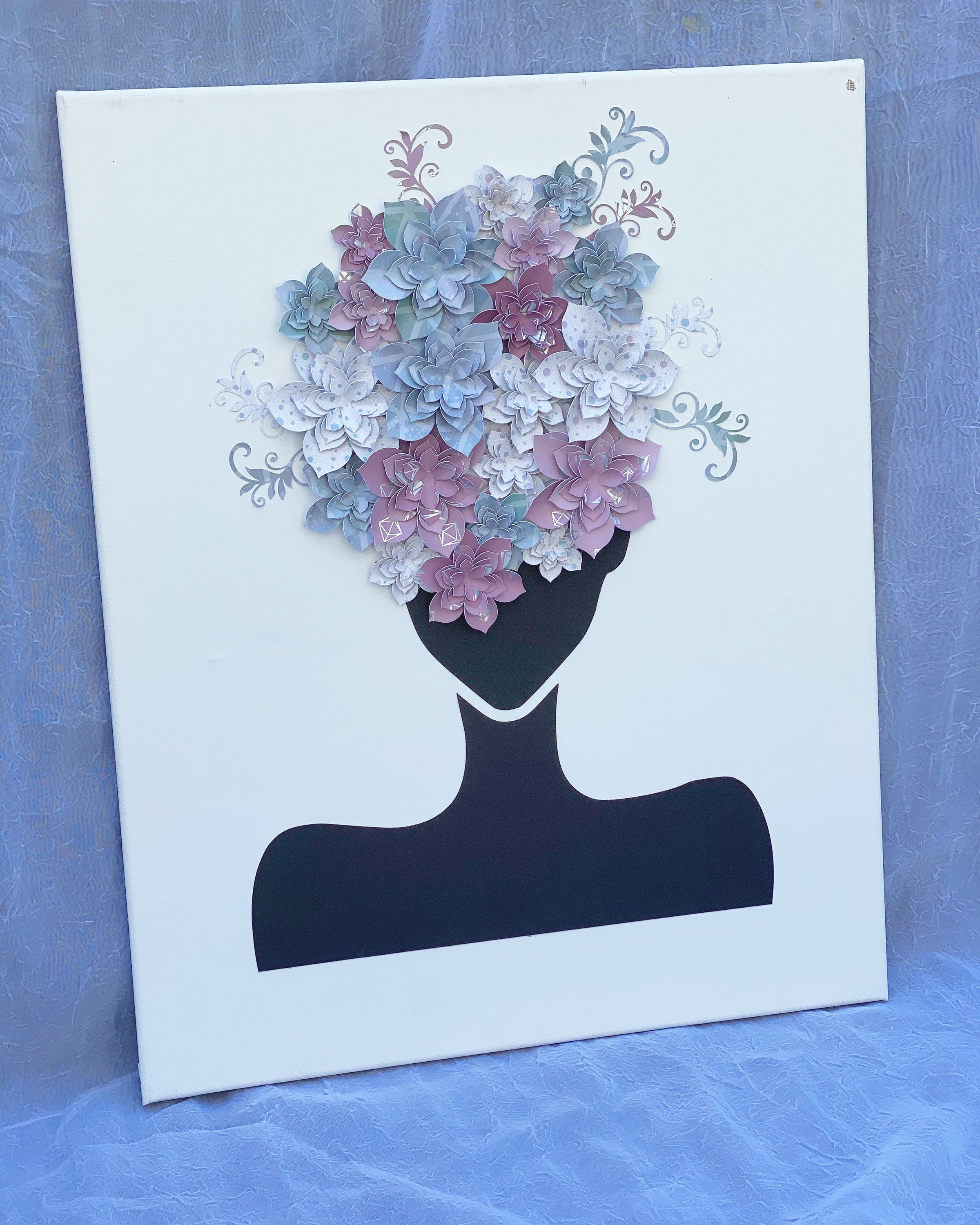 Galaxy Afro Galaxy Art Afro Art Afrocentric Canvas Art - Etsy
