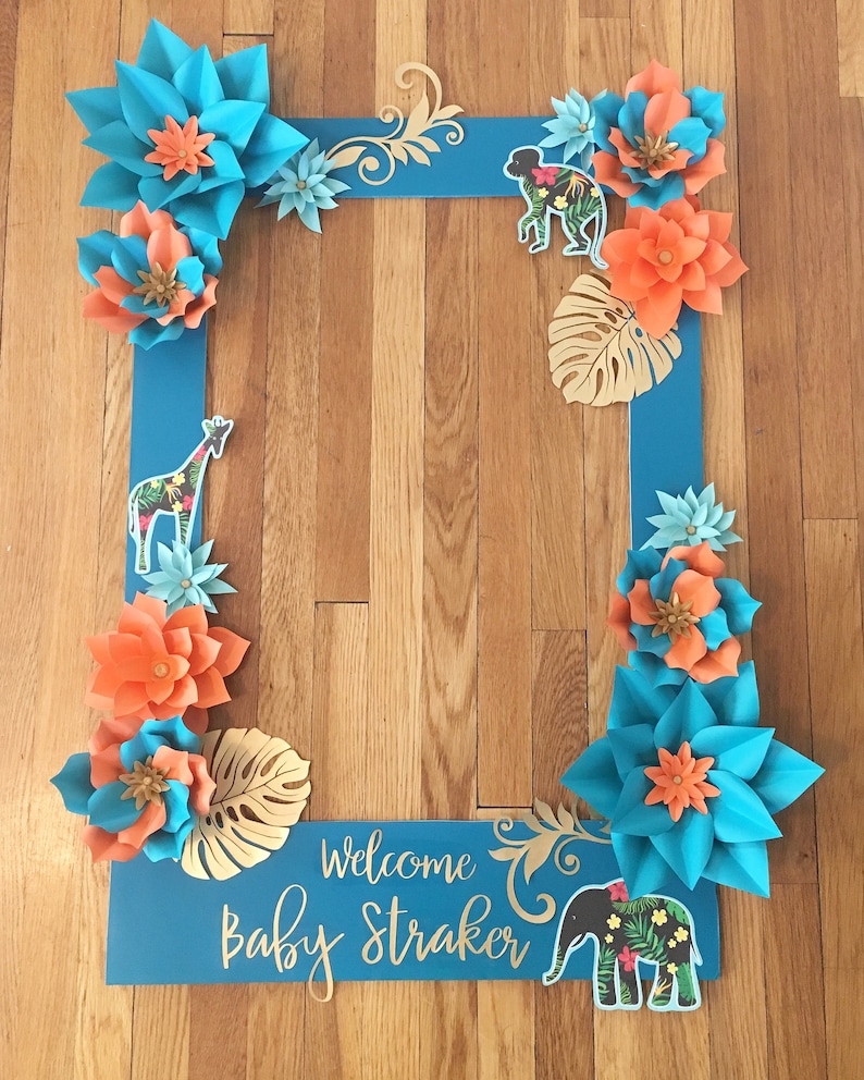 Safari Baby Shower Selfie Frame - Safari Baby Shower - Safari - Baby ...