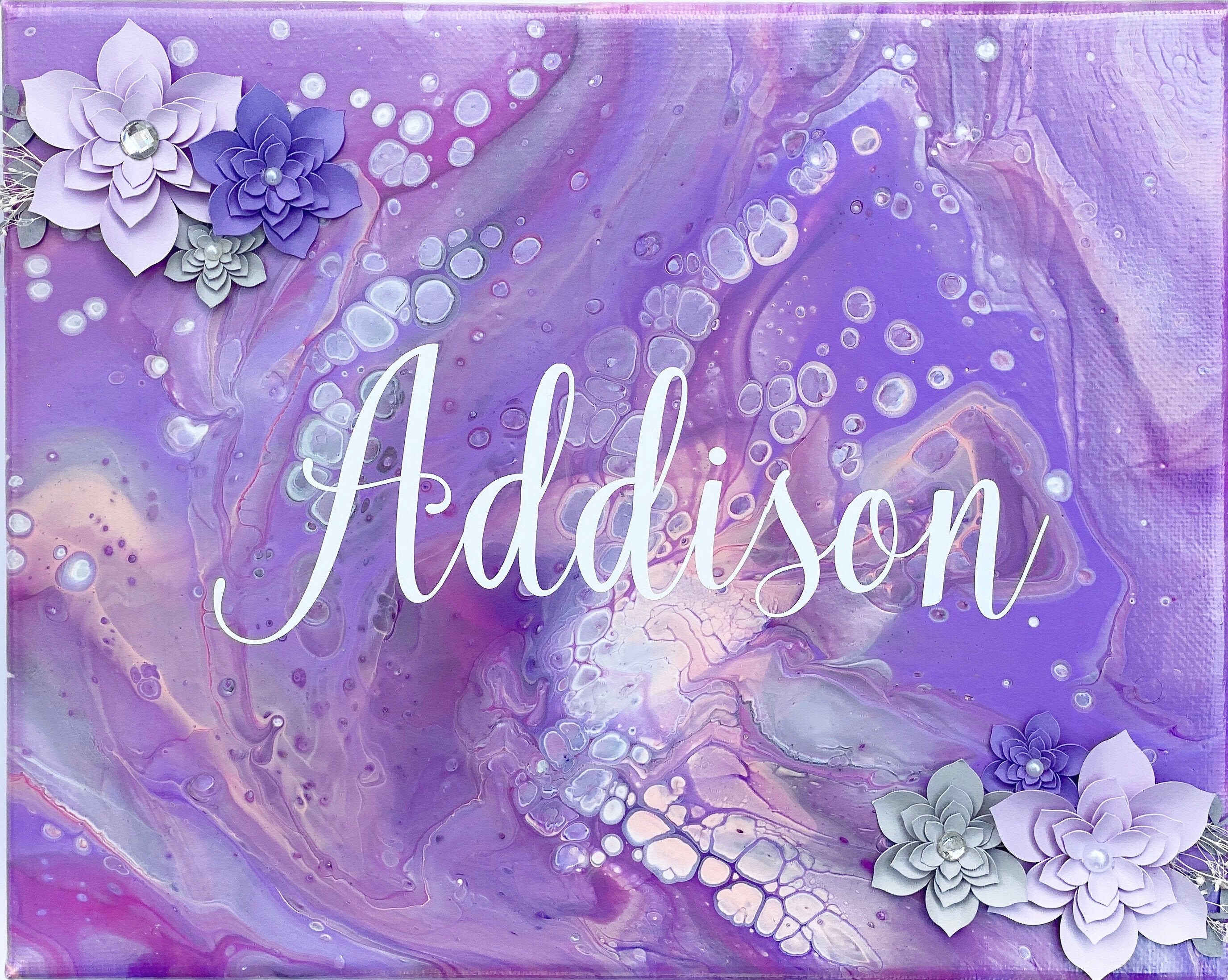 Customized Baby Name Sign, Baby Shower, Canvas Painting, Personalized ...