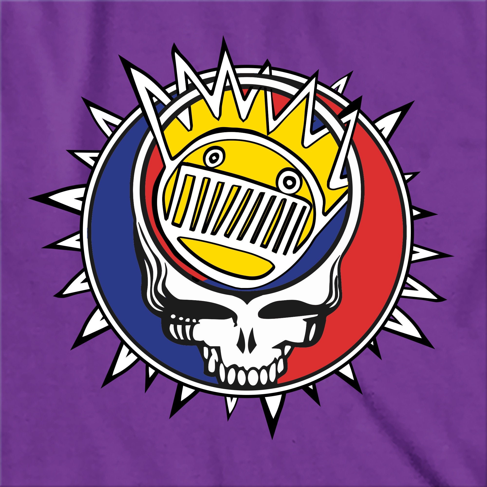 Boognish Stealie, Steal Your Face, Boognish, Scarlet and Fire - Etsy
