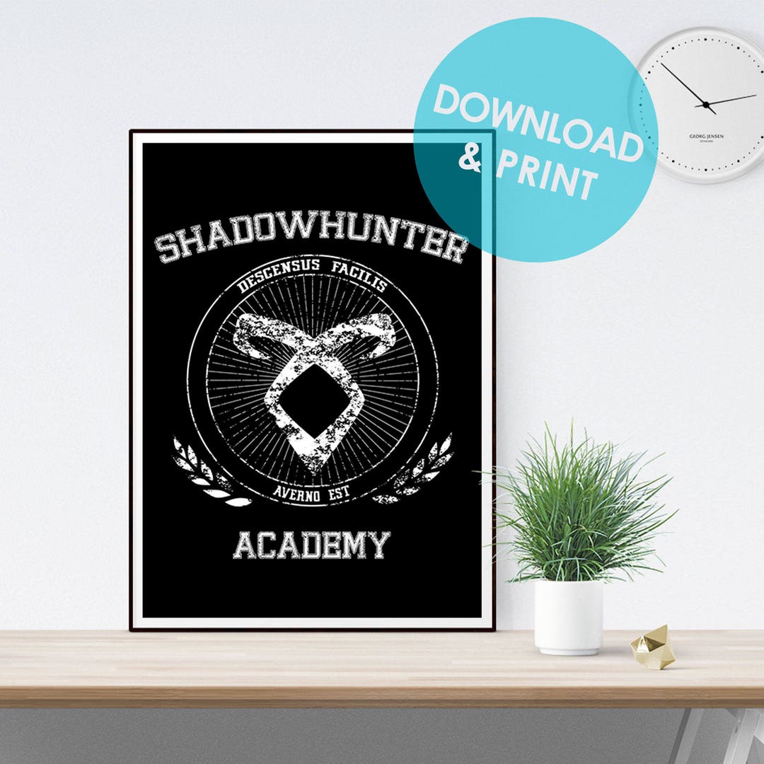 Shadowhunters Printable Poster Shadowhunters Academy, Book Lover Gifts ...