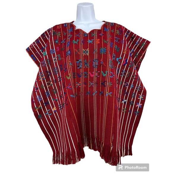 Huipil Poncho - Etsy