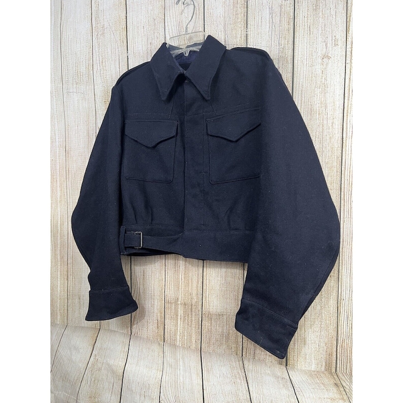 Vtg British Civil Defense Corps Battledress Cropped Military Jacket Navy Wool - Etsy Australia