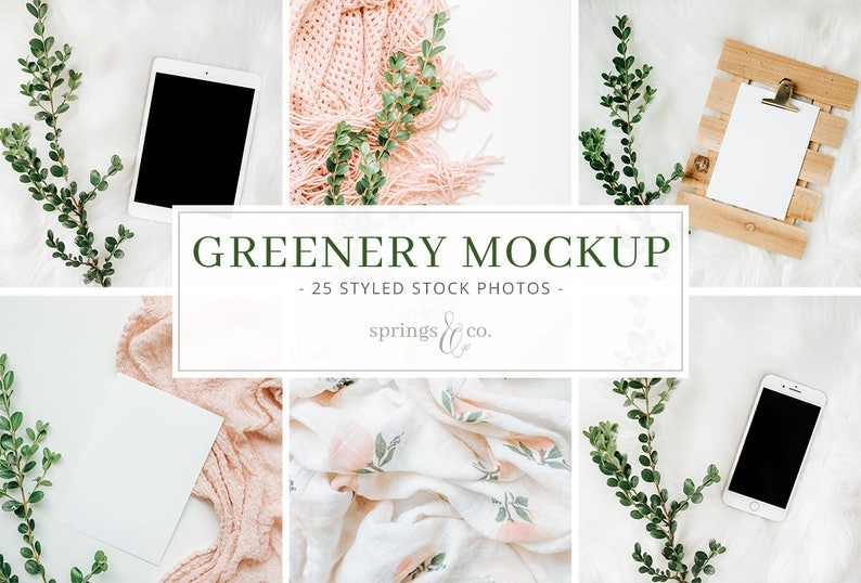 Styled Stock Photo Bundle Greenery Styled Mockup Photos Social - Etsy