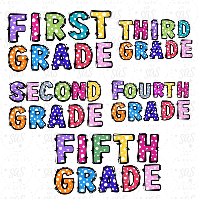 Grade Polka Dot Lettering - Etsy