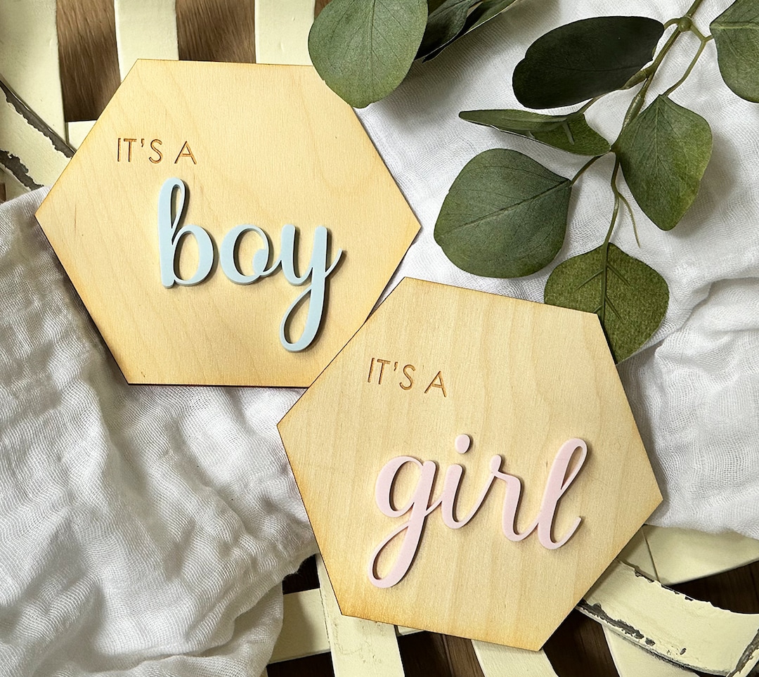Gender Reveal Sign, It's a Girl Sign, It's a Boy Sign, Pregnancy ...
