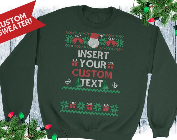 Custom Ugly Christmas Sweater Customized Ugly Sweater Party | Etsy