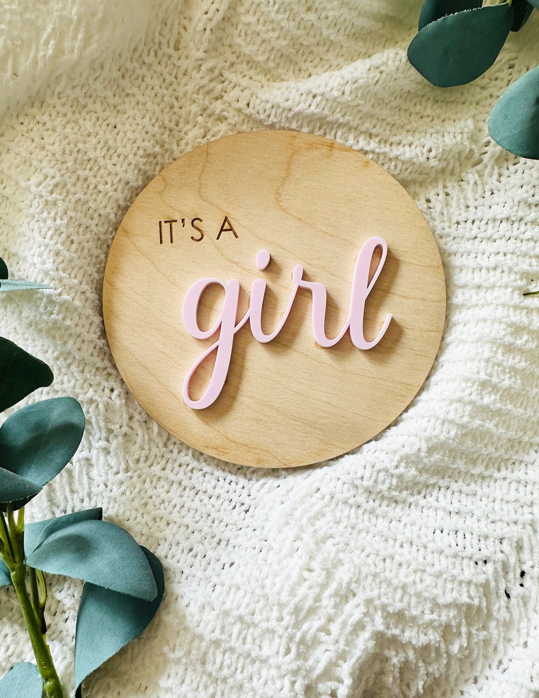 It's a Girl Sign, Gender Reveal Sign, Baby Girl Announcement, Gender ...