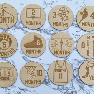 Basketball Milestone Cards, Baby Milestones, Wooden Milestones, Baby ...