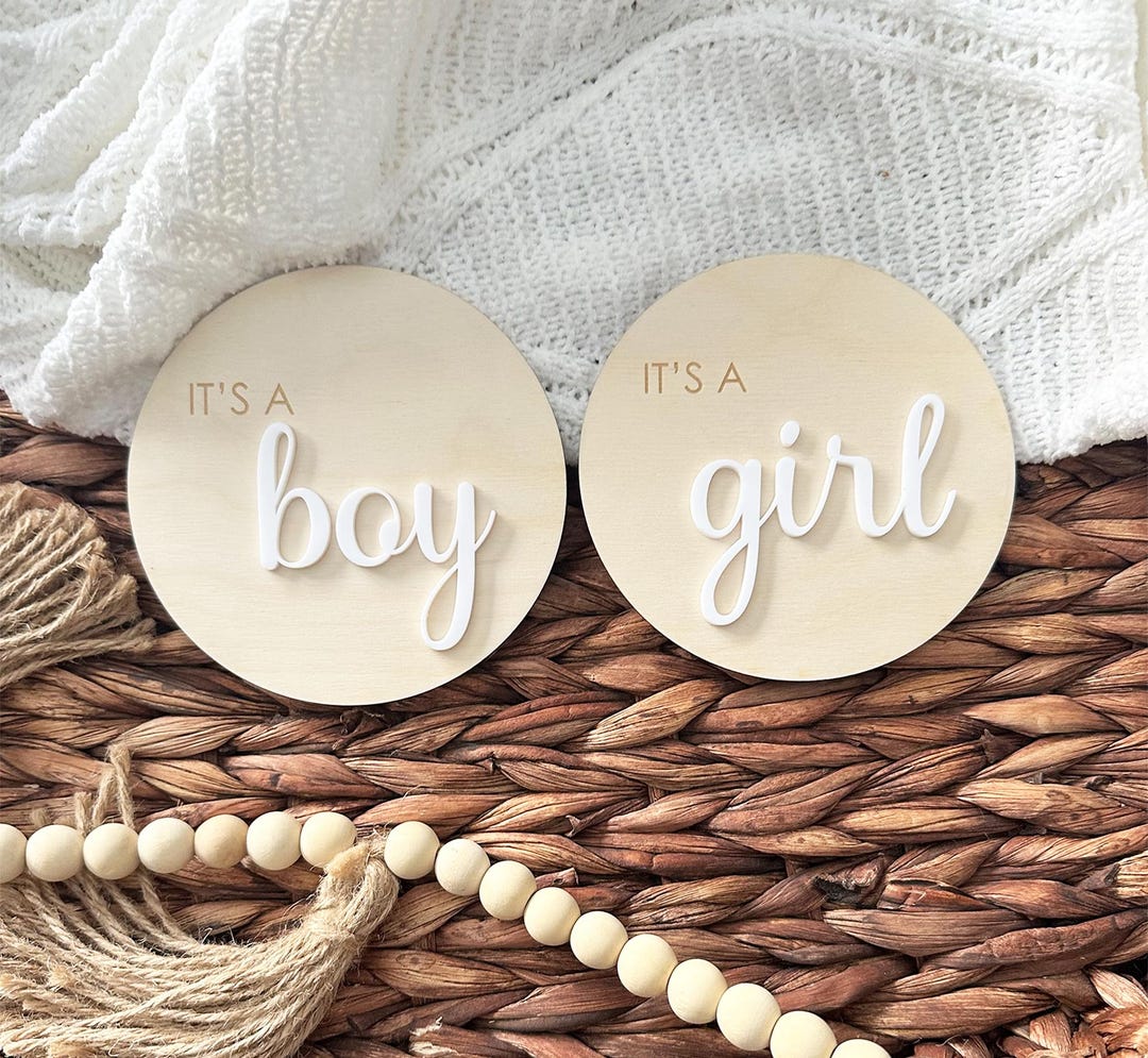Gender Reveal Sign, It's a Girl Sign, It's a Boy Sign, Pregnancy ...