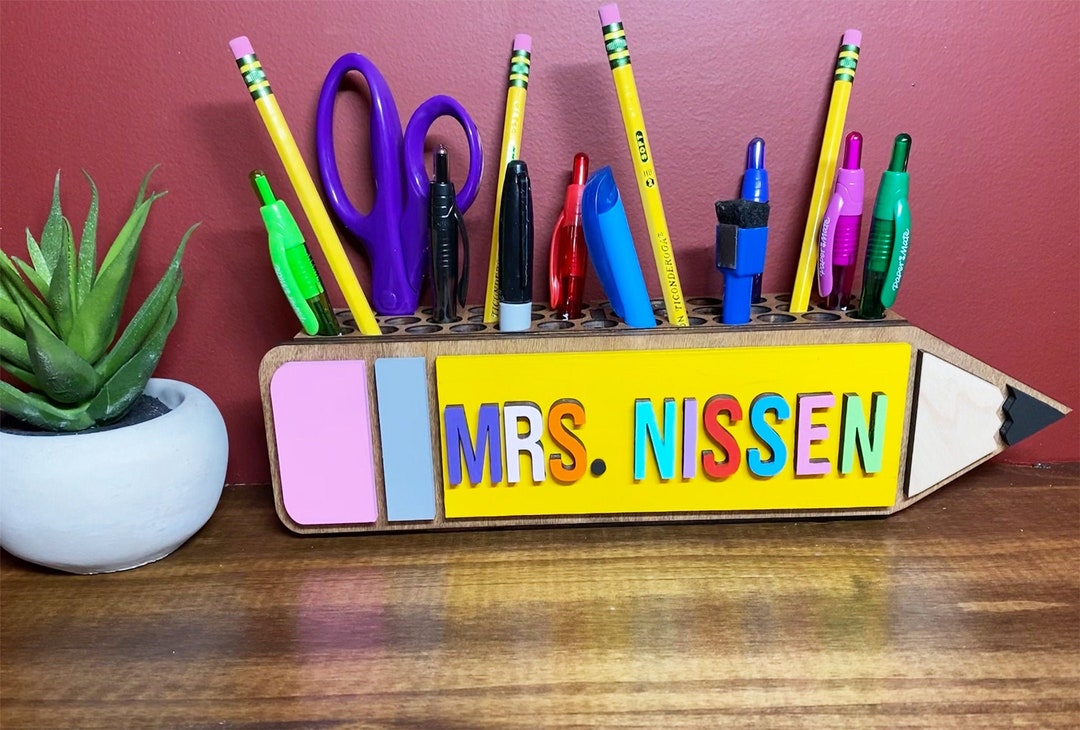 Teacher Gift- Pen Holder - Teacher Appreciation Gift- Unique Teacher ...