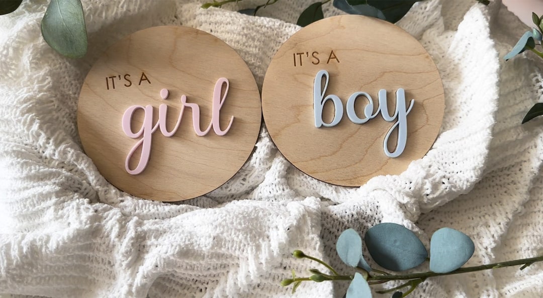 Gender Reveal Sign, It's a Girl Sign, It's a Boy Sign, Pregnancy ...