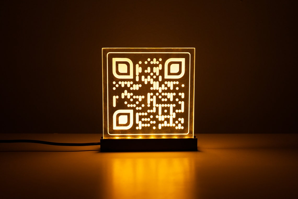 LED Multicolor Lamp Personalized With Logo or QR Code - Etsy LED Multicolor Lamp Personalized With Logo or QR Code - Etsy