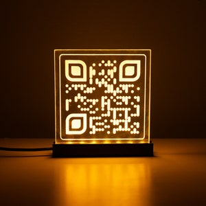 LED Multicolor Lamp Personalized With Logo or QR Code 5x5 Inch Logo or ...