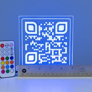 LED Multicolor Lamp Personalized With Logo or QR Code 5x5 Inch Logo or ...