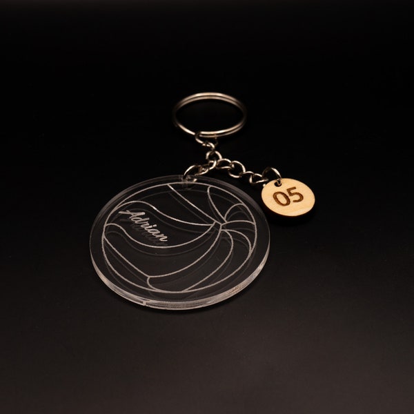 Volleyball Acrylic Keychain Svg - Etsy