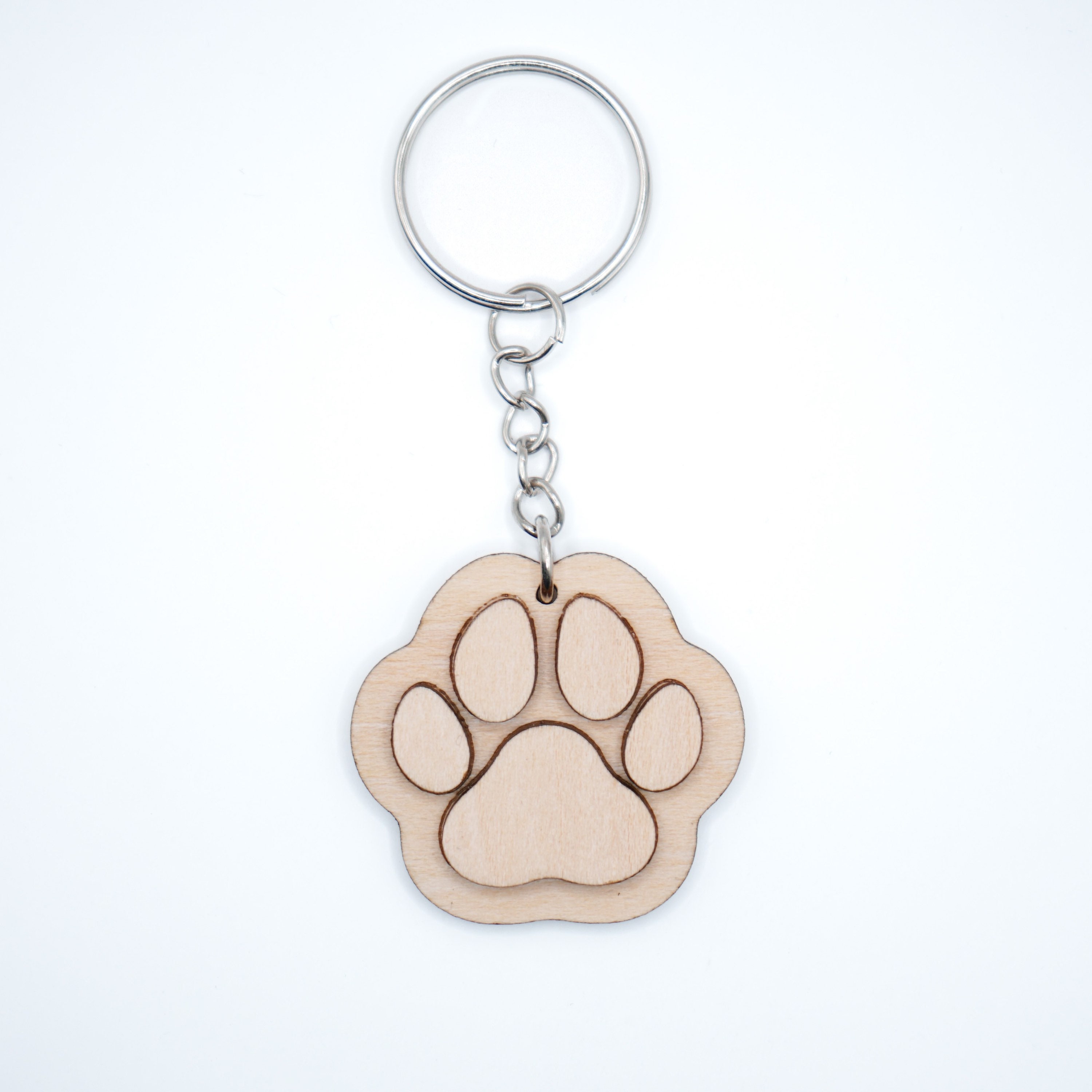 Paw Print Keychain Dog Paw Cat Paw Pet Paw Wood Paw Keychain Paw ...