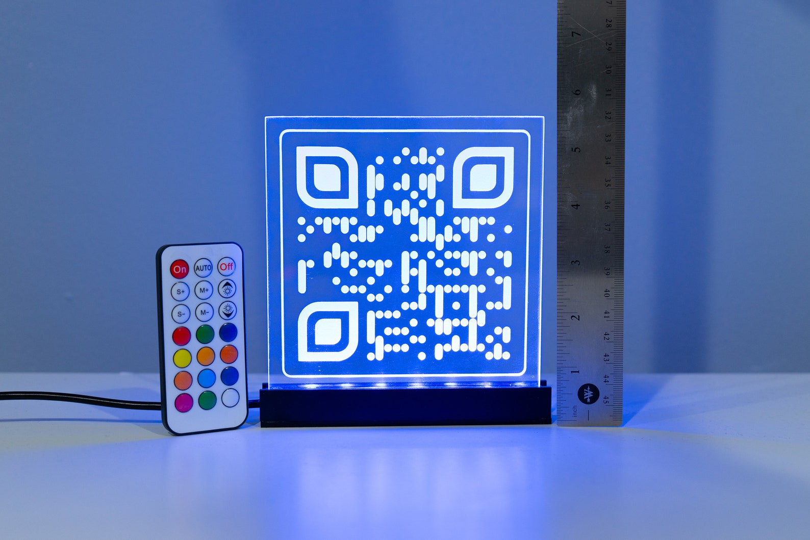 LED Multicolor Lamp Personalized With Logo or QR Code - Etsy