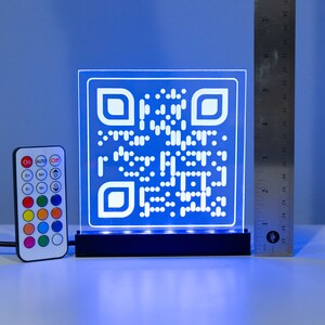 LED Multicolor Lamp Personalized With Logo or QR Code 5x5 Inch Logo or ...
