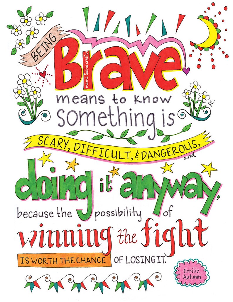 Being Brave Print - Etsy