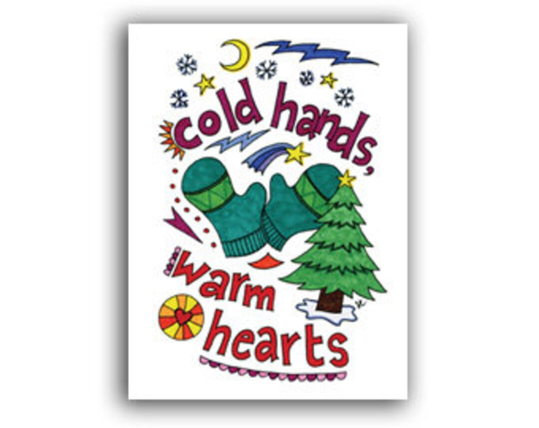 Cold Hands Warm Hearts Card - Etsy