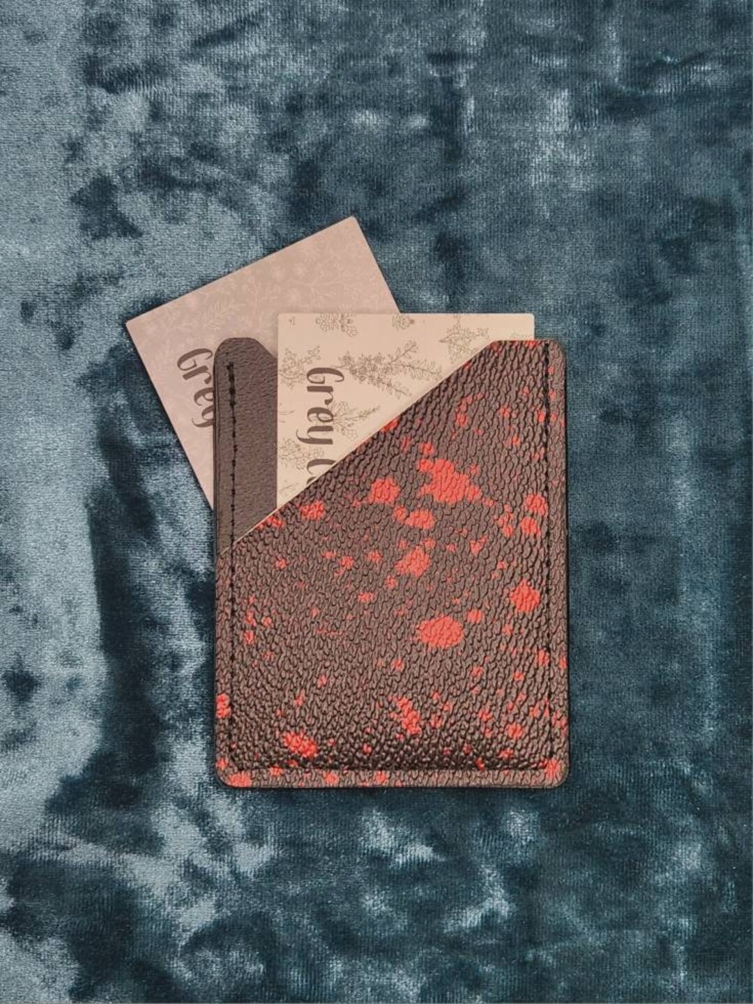 Blood Splatter Minimalist Wallet, Slim Wallet, Horror, Spooky, Gift ...