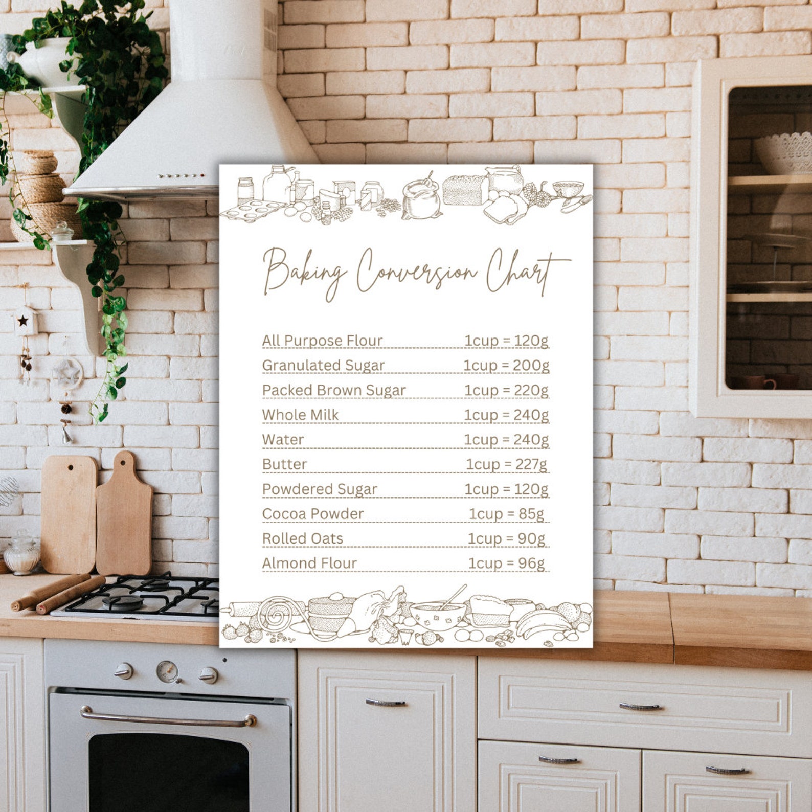 Baking Conversion Chart - Printable Guide for Perfect Measurements in ...