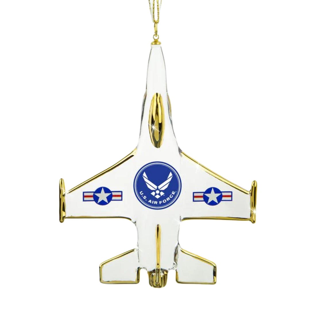 US Air Force F-16 Jet Ornament | Military Christmas Gift | Handcrafted ...