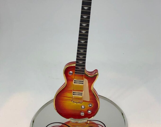 Classic Guitar Figurine, Handmade Glass Guitar, Gift for Music Lover ...