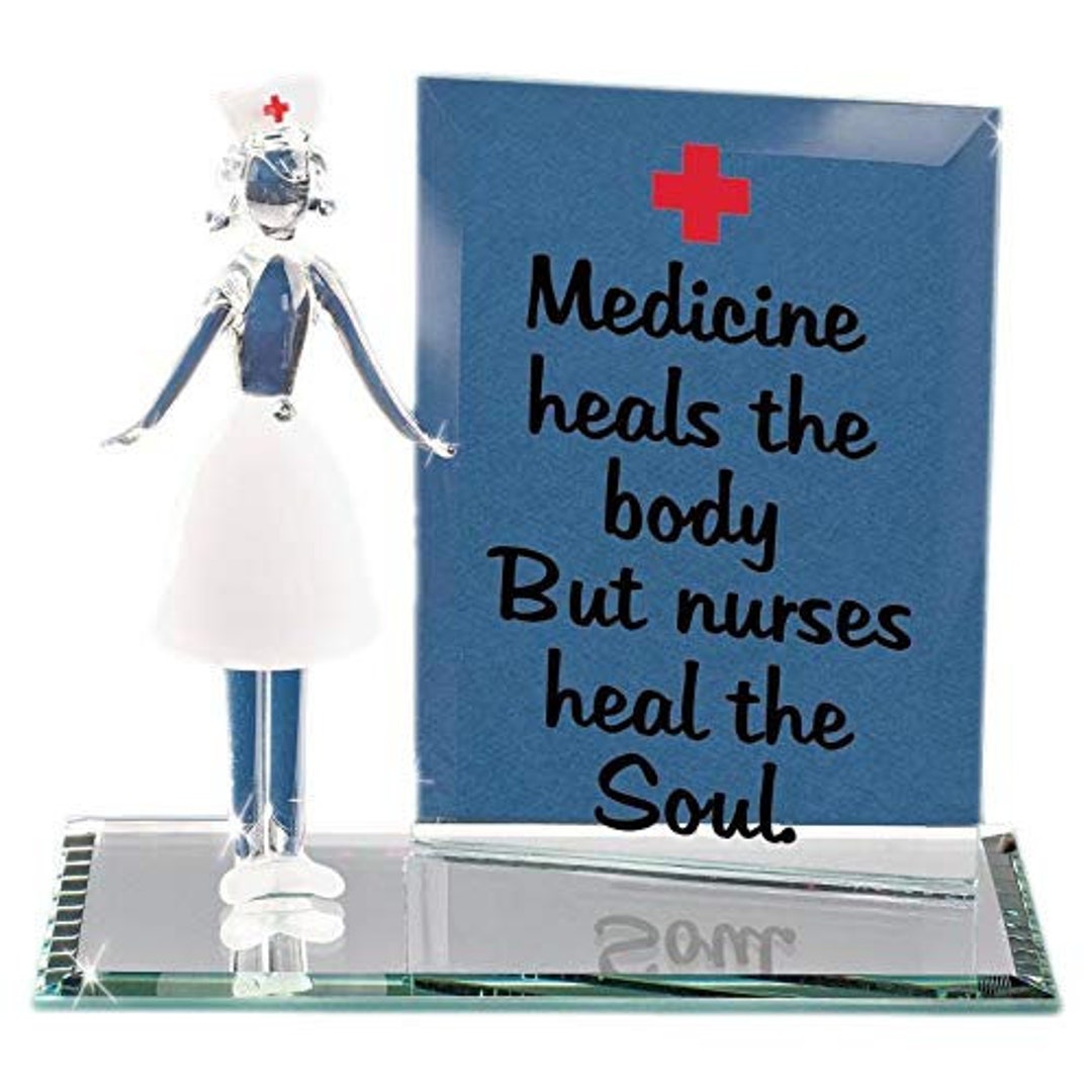 Nurse Figurine, Glass Nurse Gift, Nurse Graduation Gift, Handcrafted ...