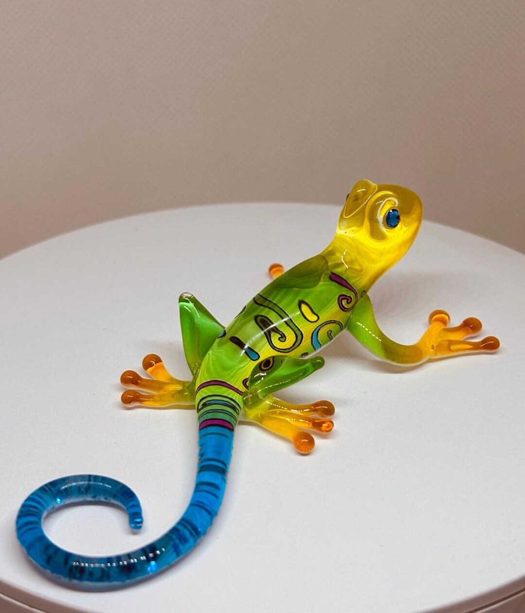 Maui Gecko Figurine Gift | Handcrafted Glass Lizard for Reptile Lovers ...