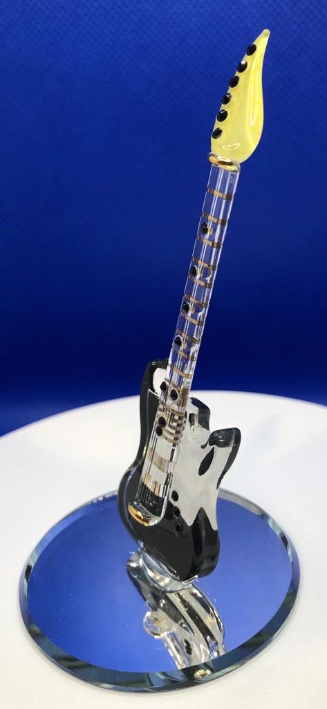 Vintage Electric Guitar, Glass Figurine, Musician Gift, Handmade Gift ...