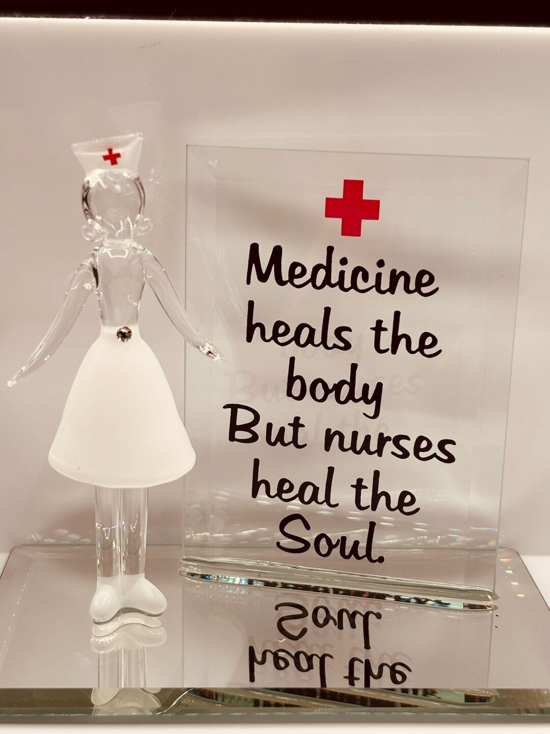 Handcrafted Glass Nurse Figurine | Medical Appreciation Collectible ...